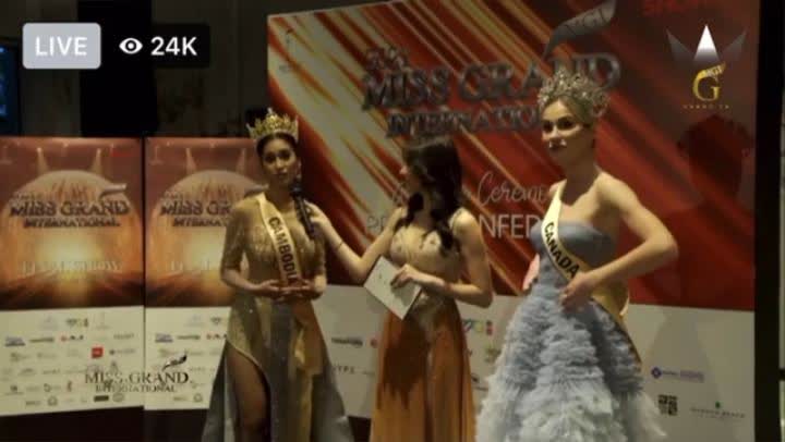 Miss grand Cambodia 2021 and Miss grand Canada(Press Conference) - TNAOT