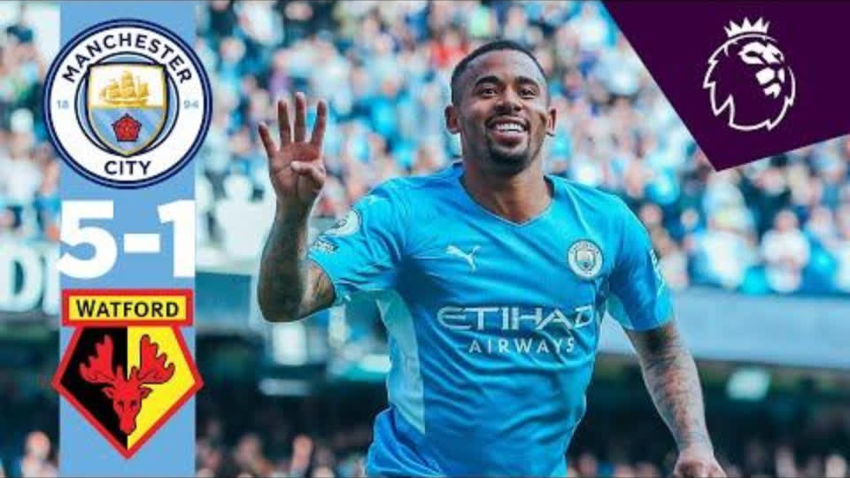 Highlights - Man City 5-1 Watford of Premier league Matchday 34 - TNAOT