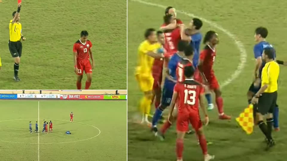 ថៃ U23 ឈ្នះឥណ្ឌូនេស៊ី U23 ឡើងផ្ដាច់ព្រ័ត្រស៊ីហ្គេមយប់មិញមែន តែវាយគ្នាពេញនឹង ...